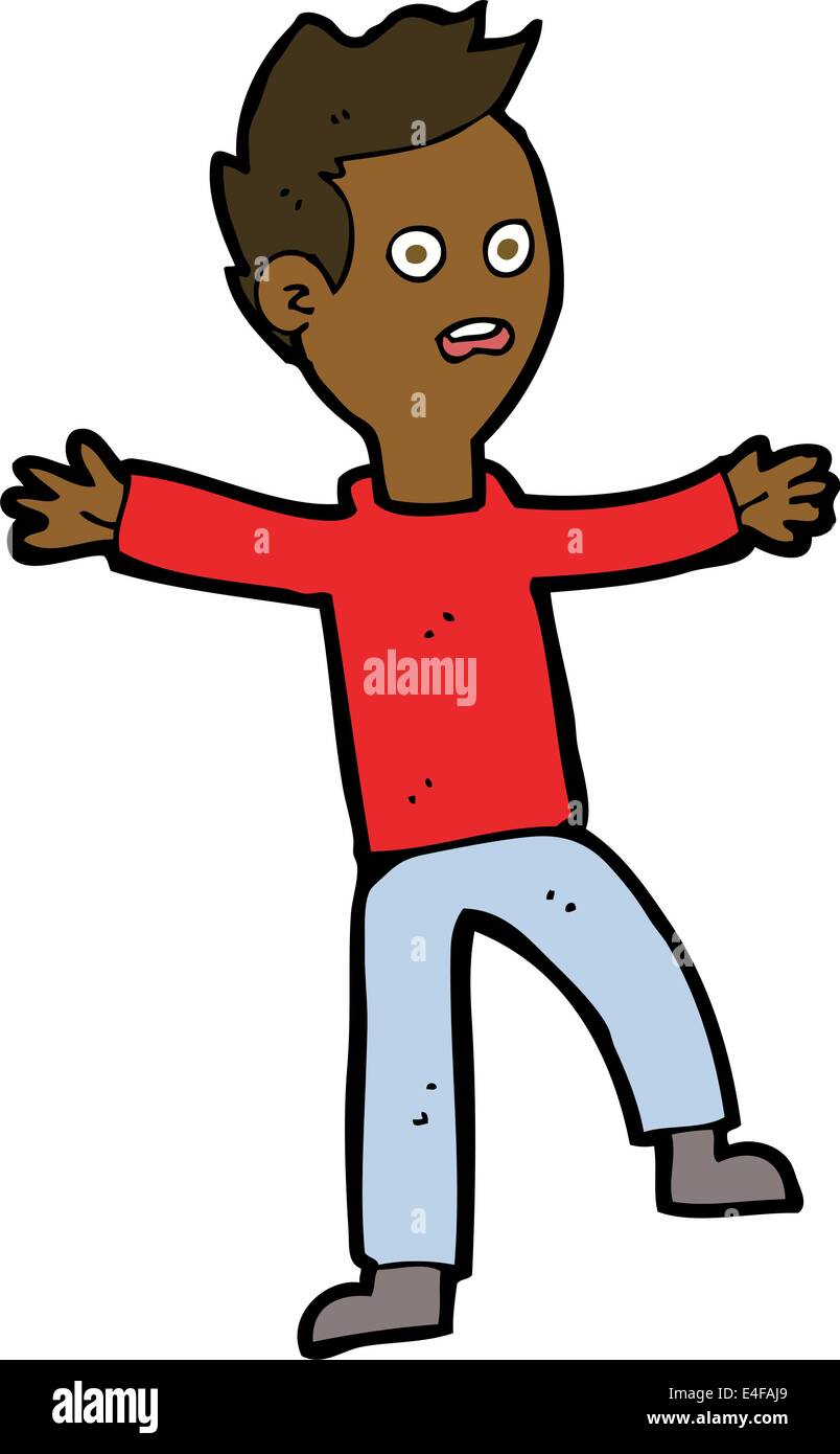 cartoon startled boy Stock Vector Image & Art - Alamy
