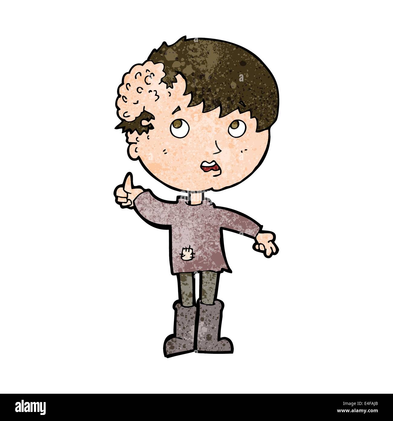 cartoon boy with growth on head Stock Vector Image & Art - Alamy