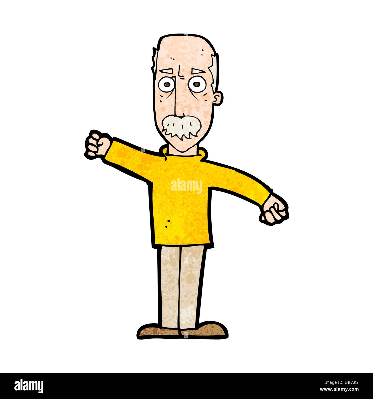 cartoon angry old man Stock Vector Image & Art - Alamy