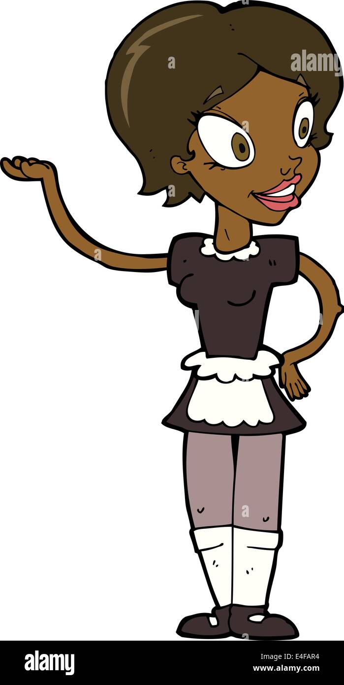 cartoon woman in maid costume Stock Vector Image & Art - Alamy