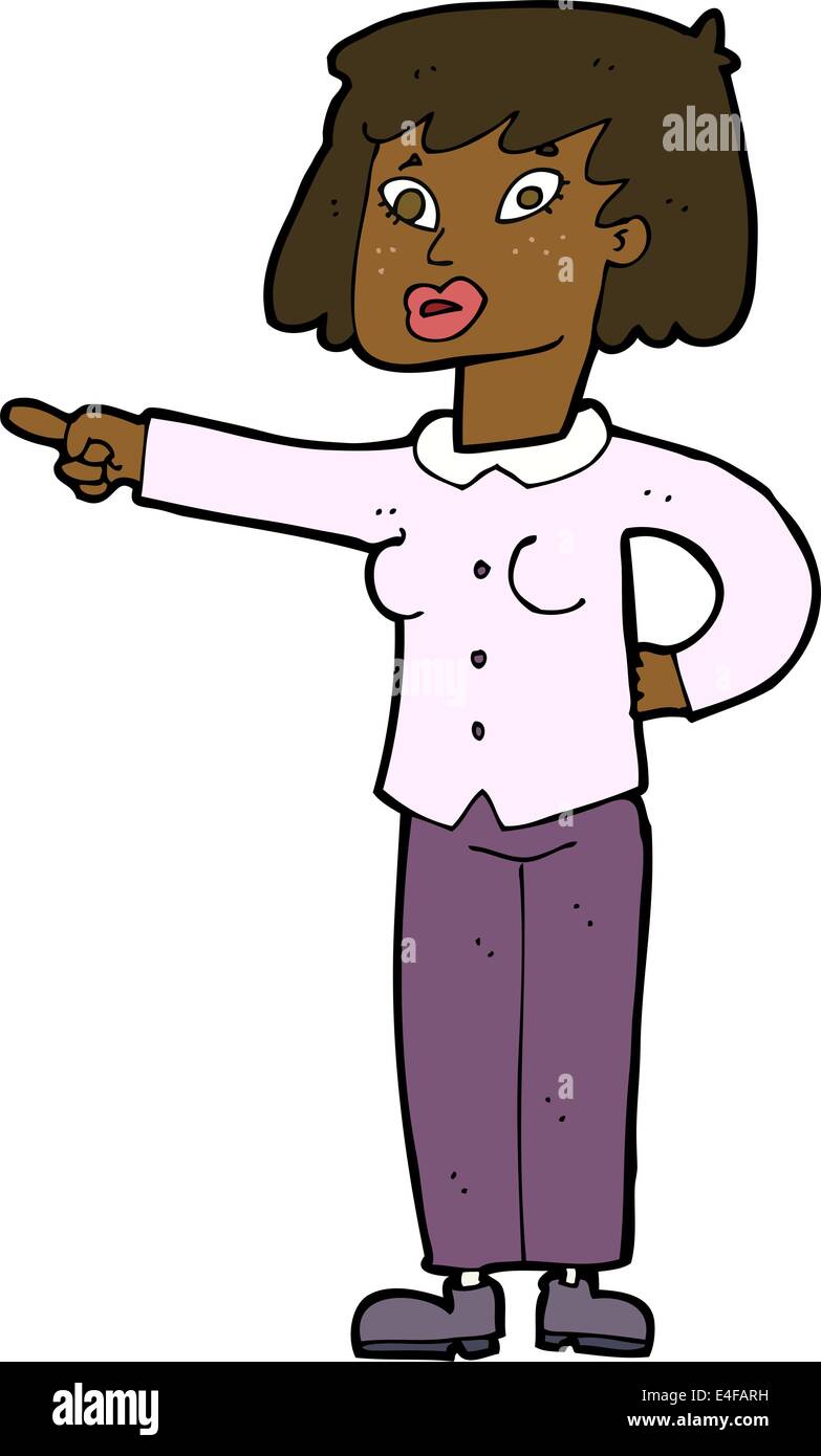 cartoon woman pointing Stock Vector Image & Art - Alamy