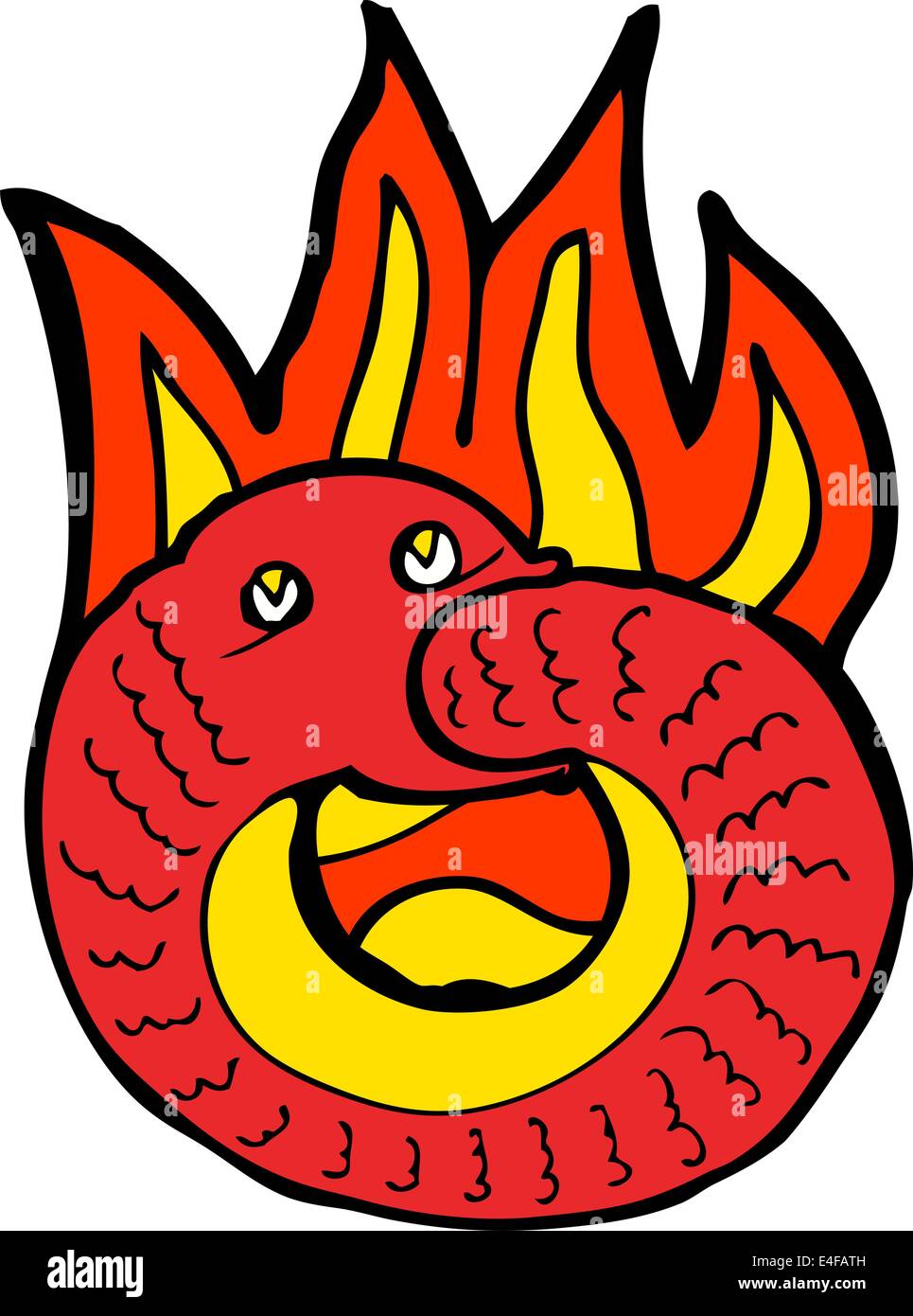 cartoon snake eating own tail Stock Vector Image & Art - Alamy