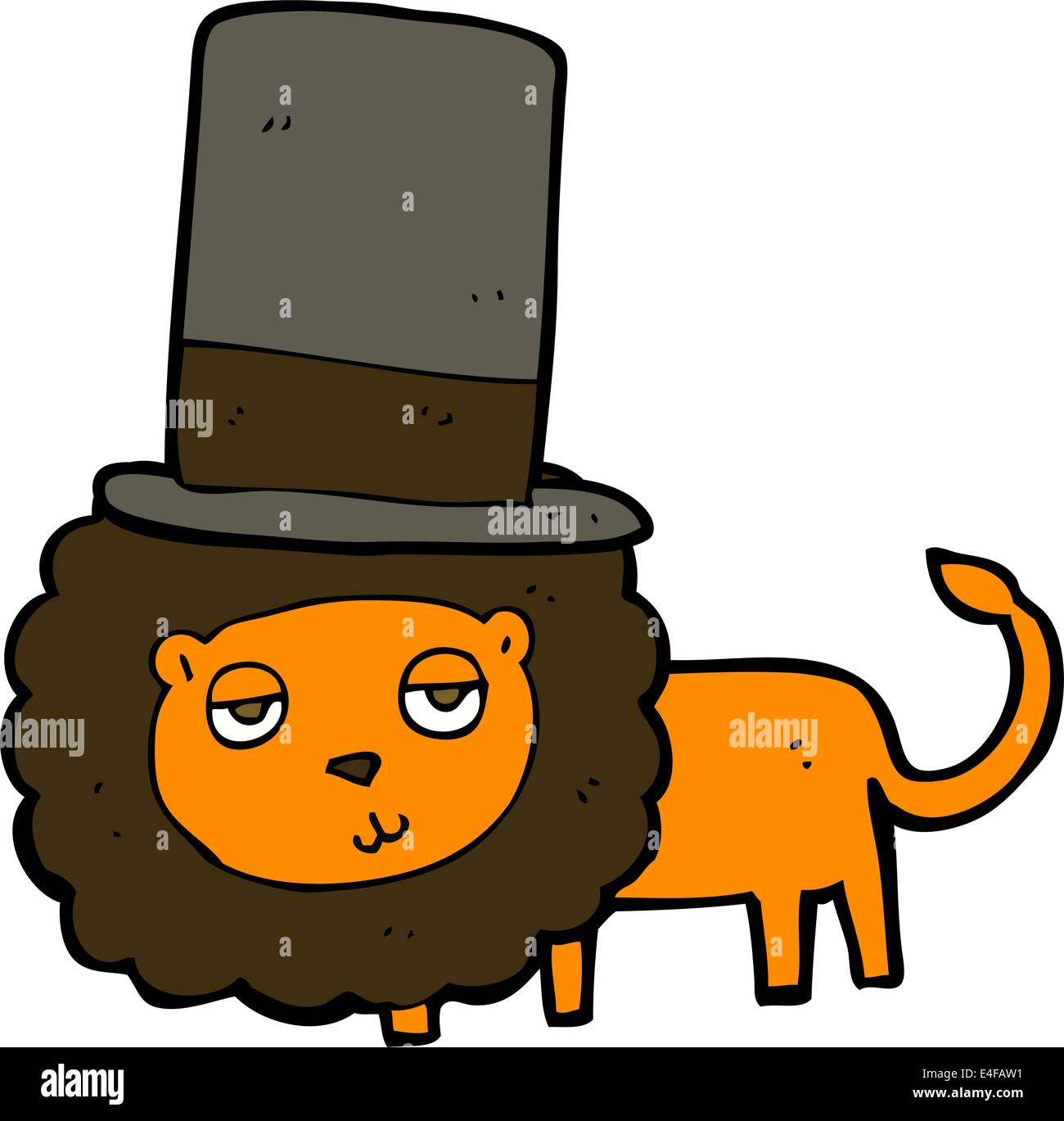 cartoon lion in top hat Stock Vector Image & Art - Alamy