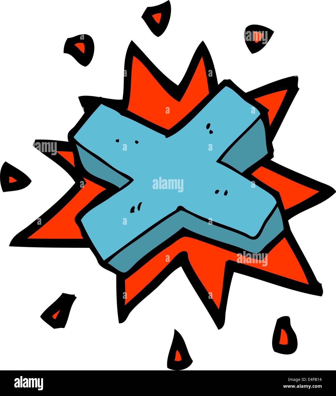 Cartoon negative cross symbol hi-res stock photography and images - Alamy