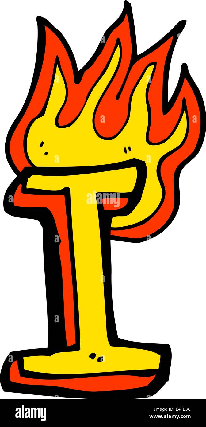 cartoon flaming letter Stock Vector Image & Art - Alamy