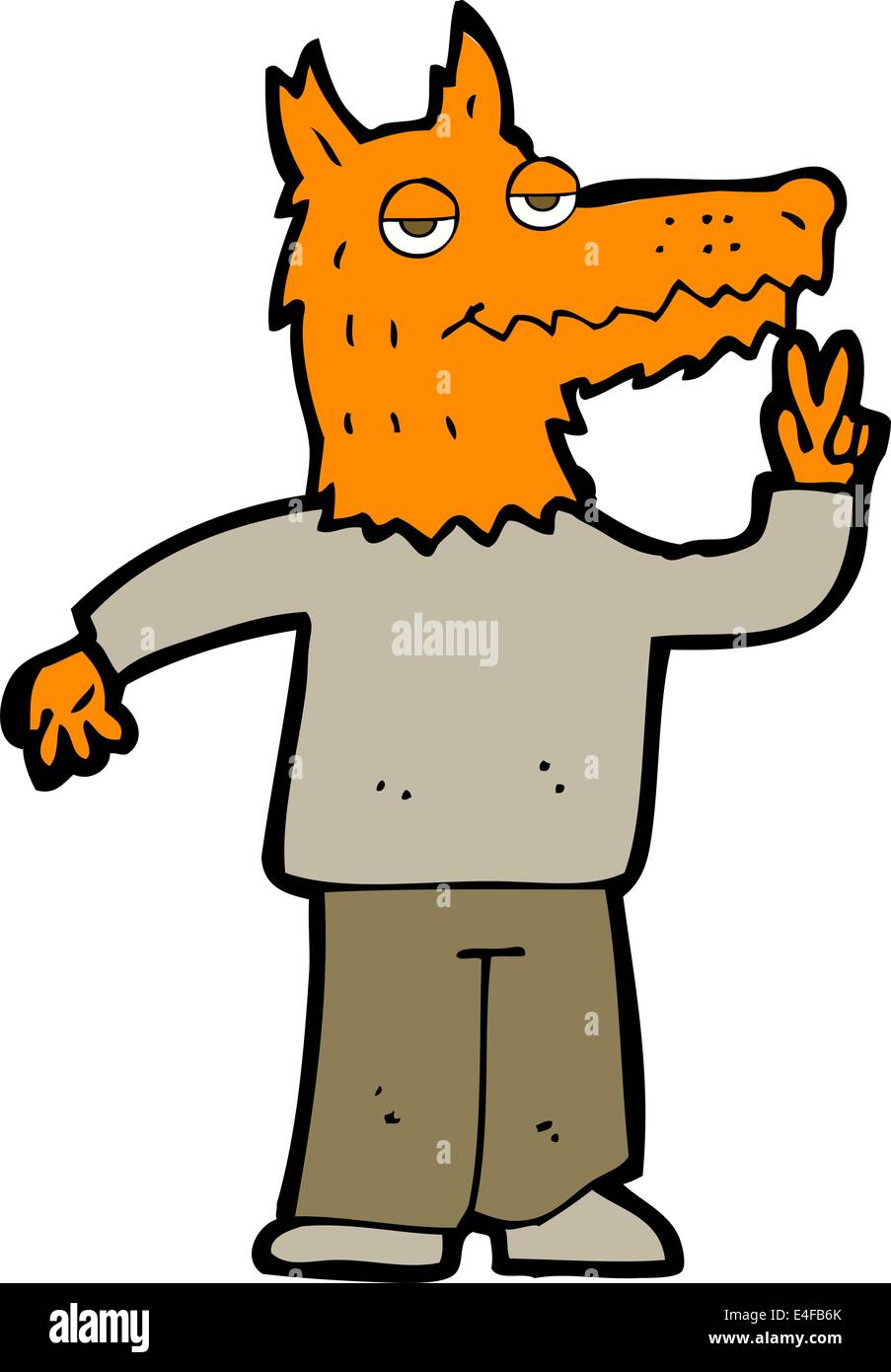 cartoon happy fox man Stock Vector Image & Art - Alamy