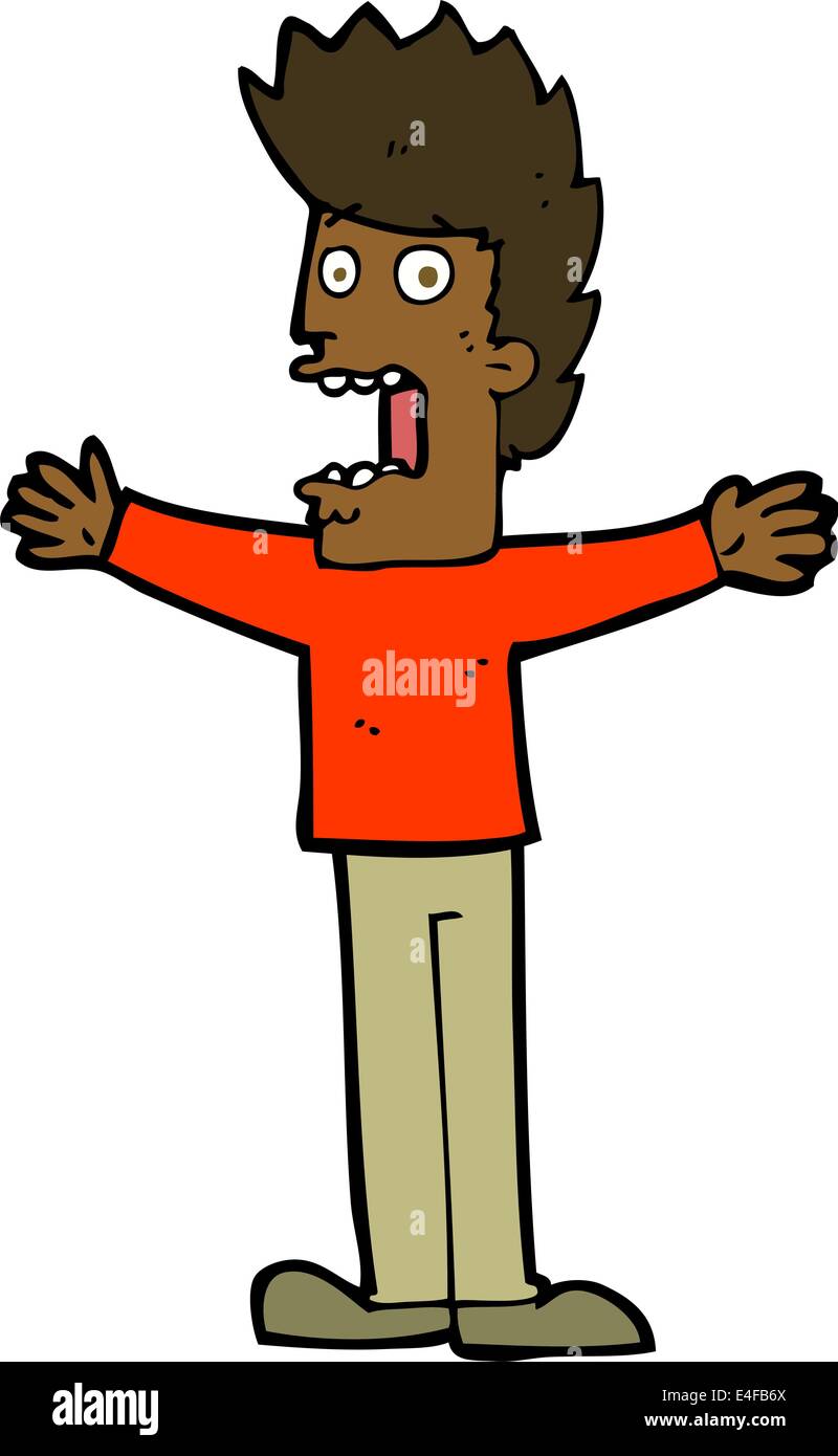 cartoon terrified man Stock Vector Image & Art - Alamy