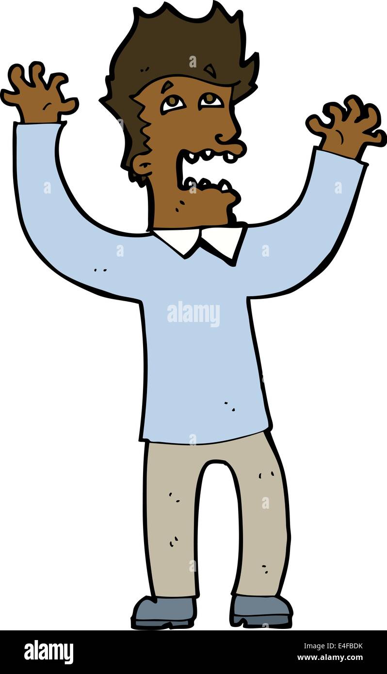 cartoon terrified man Stock Vector Image & Art - Alamy
