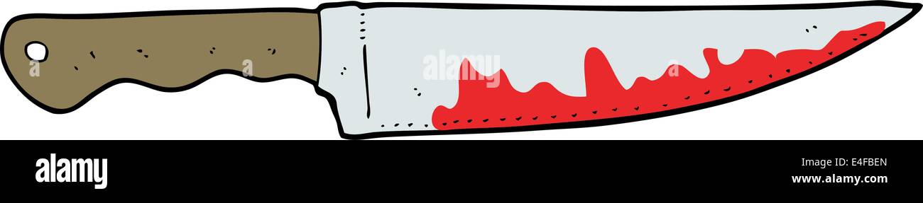 Cartoon bloody kitchen knife hi-res stock photography and images - Alamy