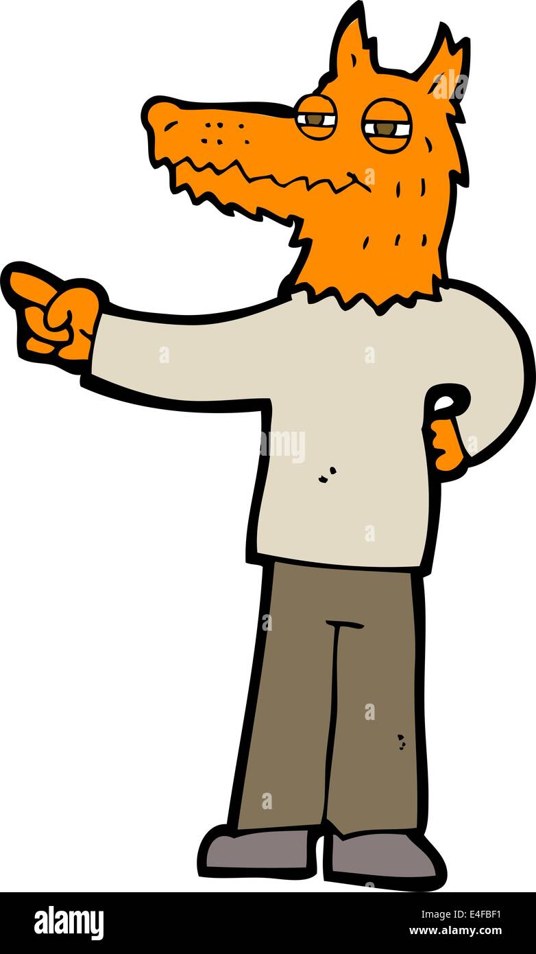 cartoon pointing fox man Stock Vector Image & Art - Alamy