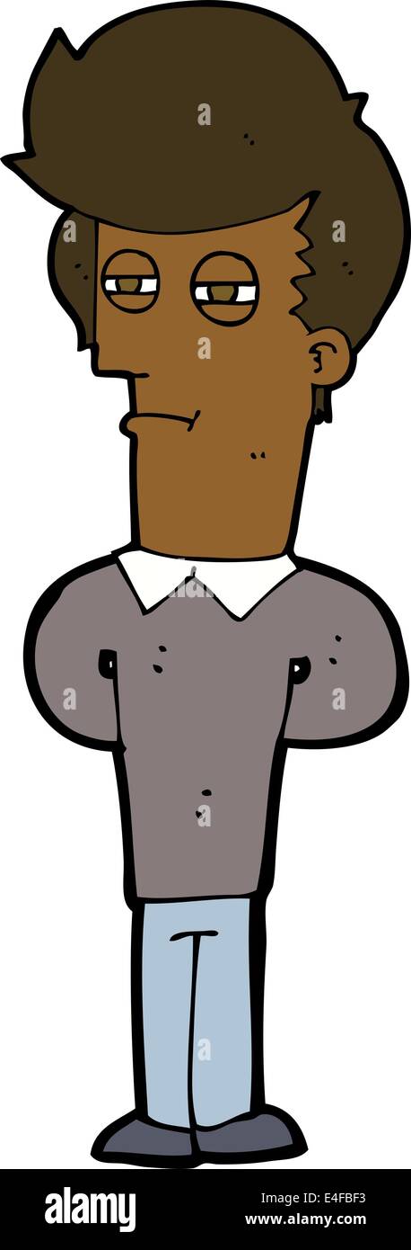 cartoon jaded man Stock Vector Image & Art - Alamy