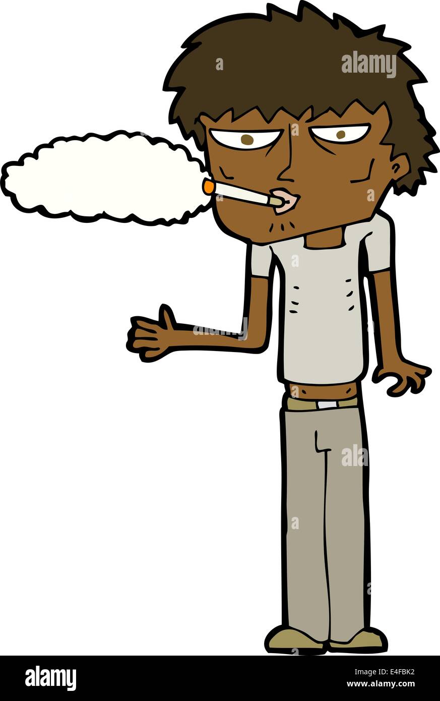 Cartoon smoker Stock Vector Images - Alamy