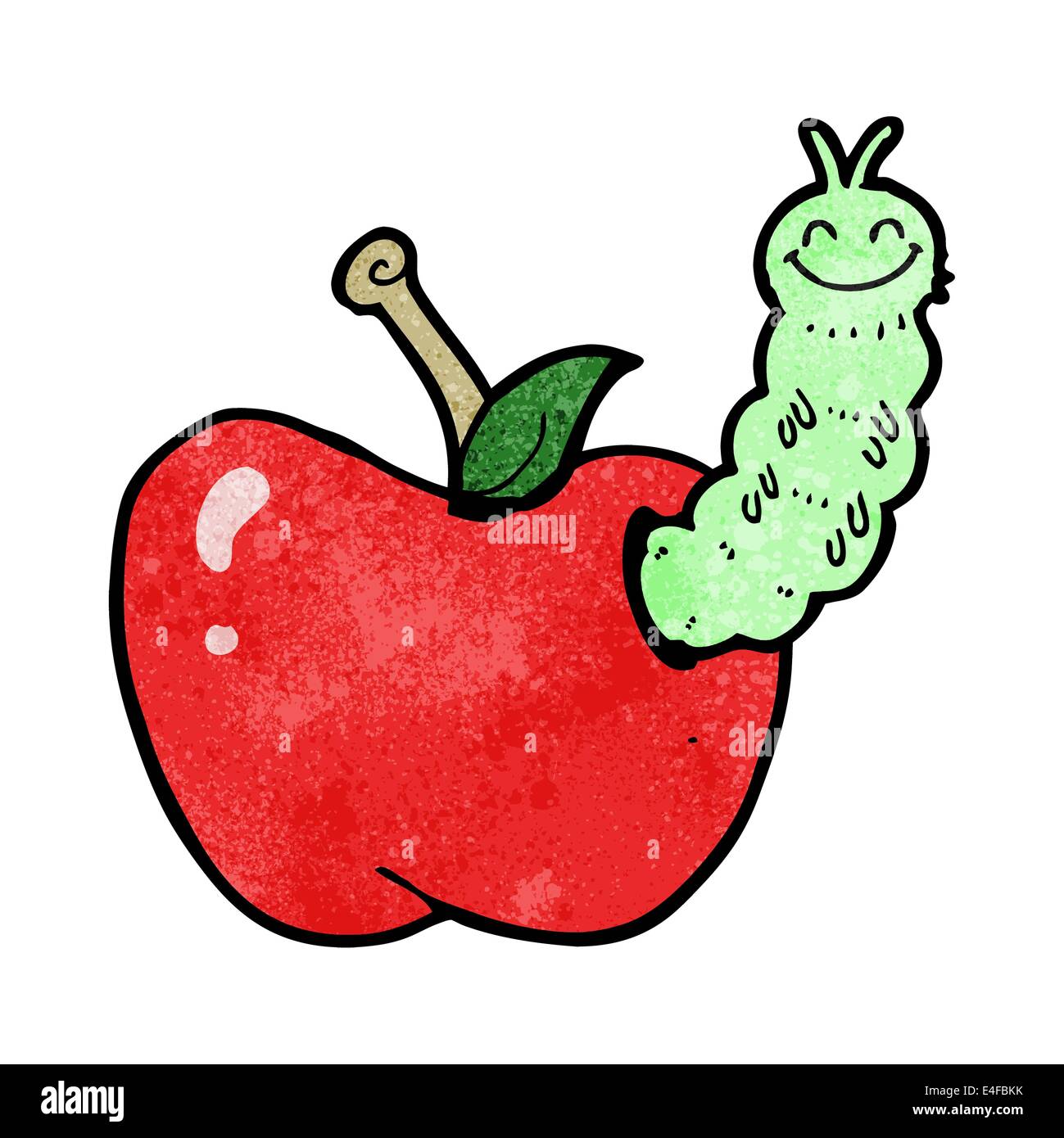cartoon bug eating apple Stock Vector Image & Art - Alamy