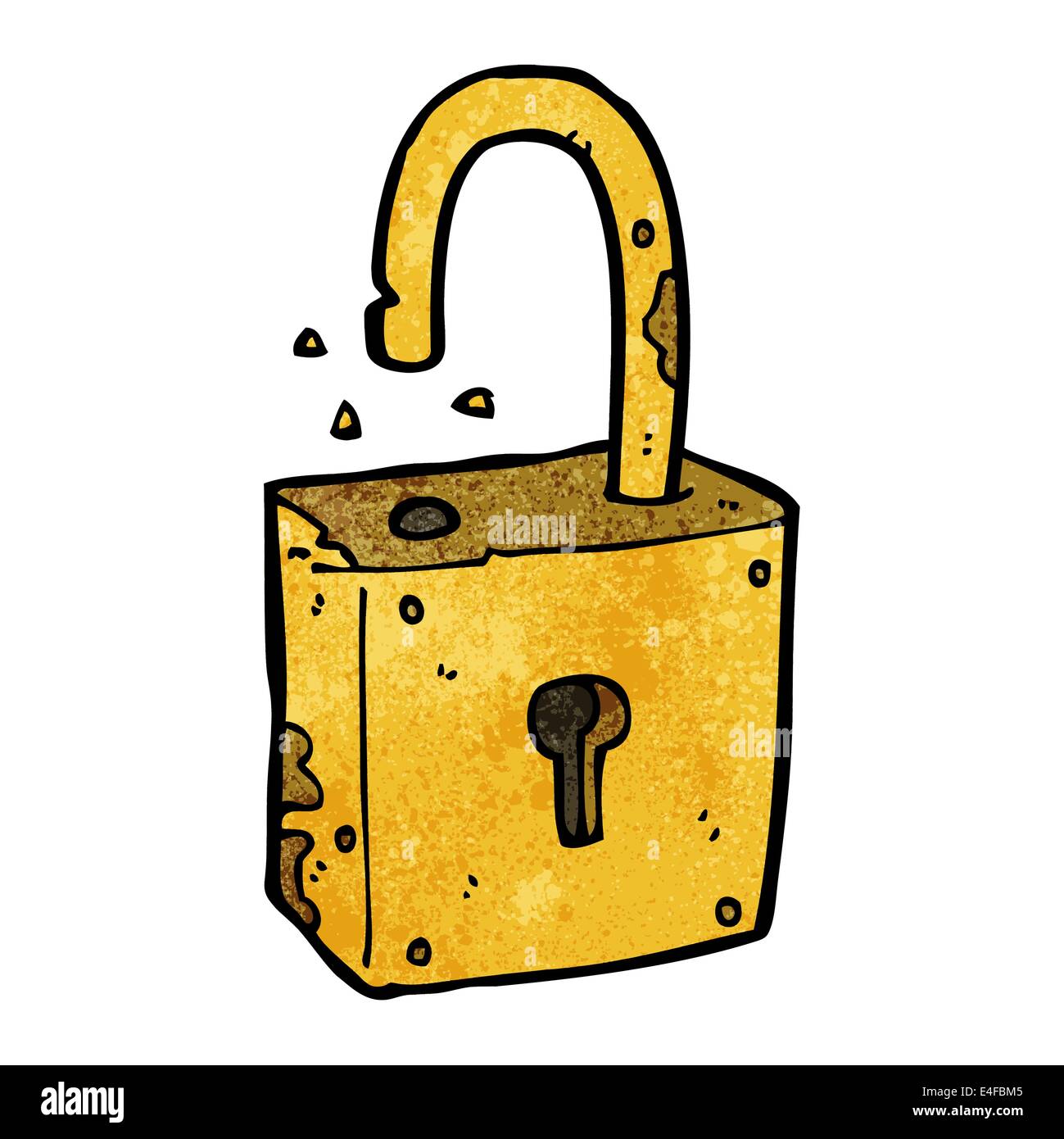 cartoon rusty old padlock Stock Vector Image & Art - Alamy