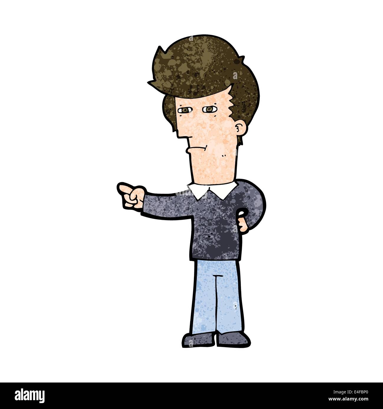 Cartoon illustration angry boy pointing Cut Out Stock Images & Pictures ...