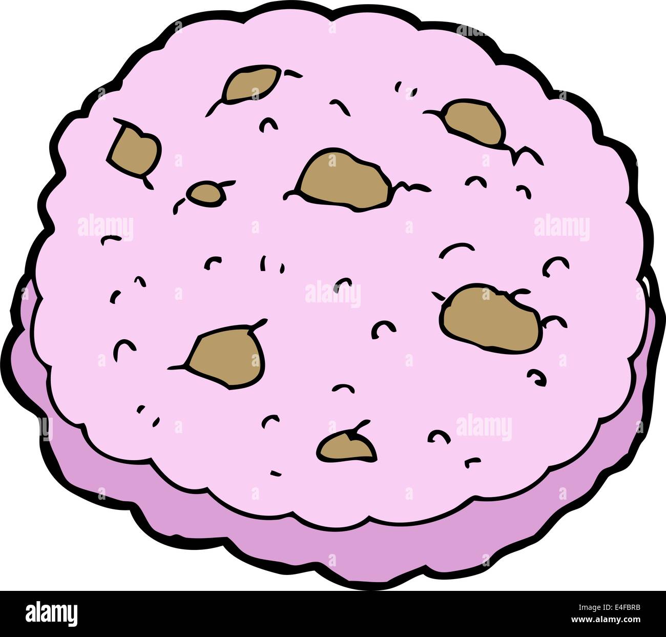 Retro chocolate chip cookie Stock Vector Images - Alamy