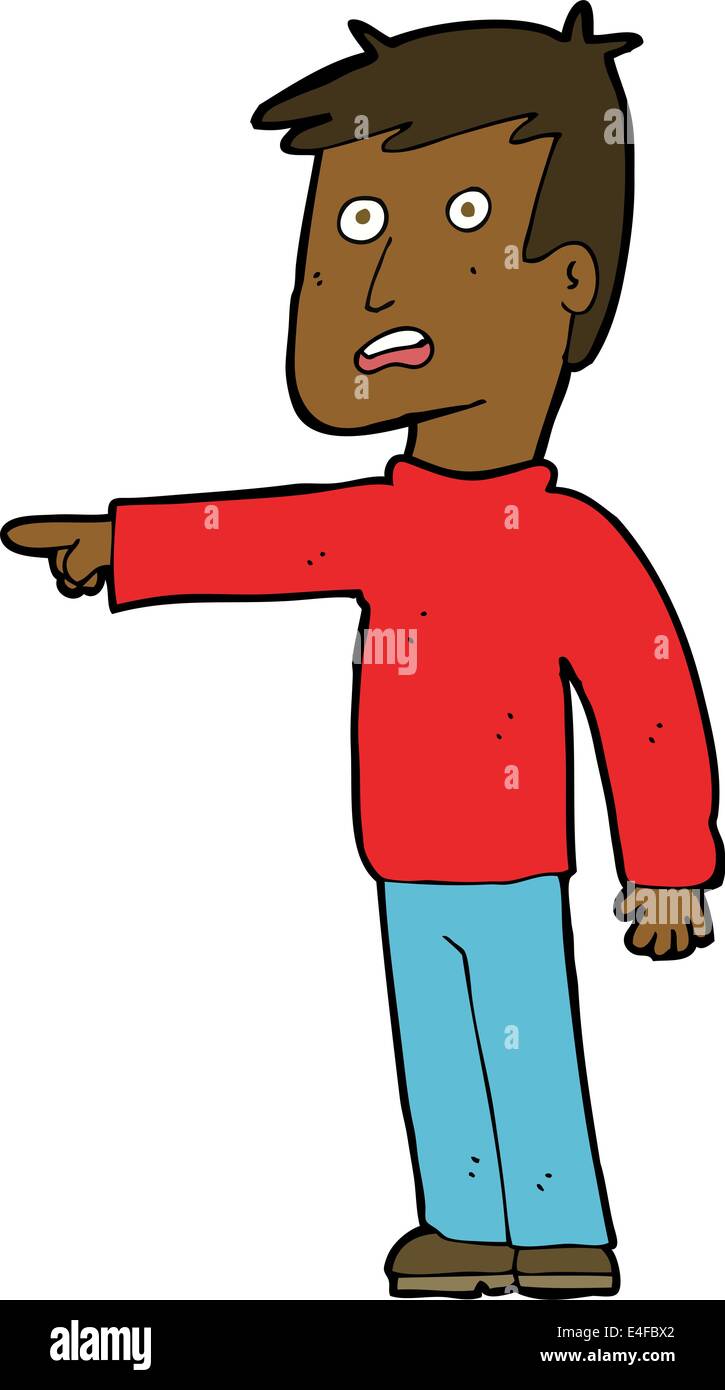 cartoon pointing man Stock Vector Image & Art - Alamy