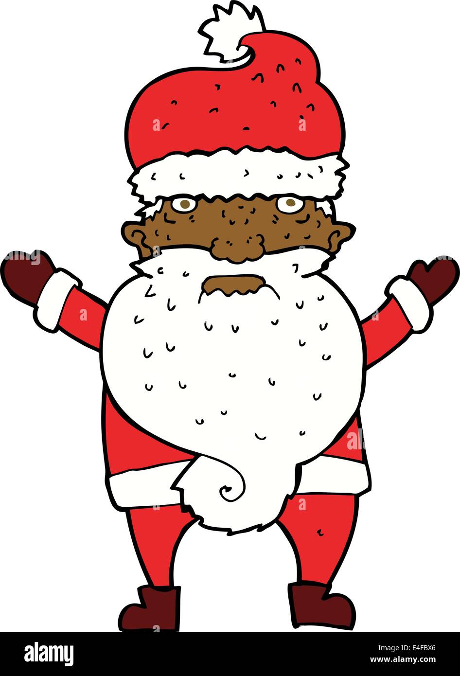 cartoon grumpy santa Stock Vector Image & Art - Alamy