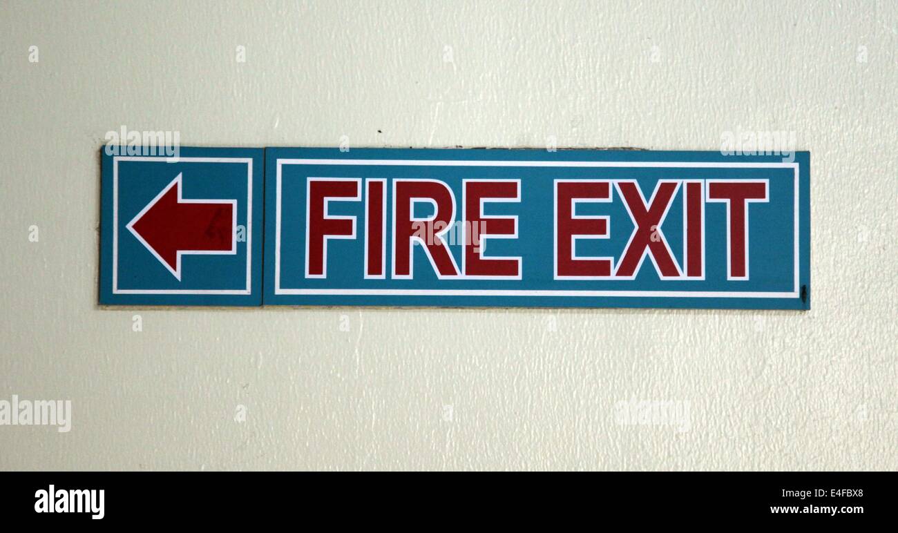It's a photo of a Board sign that indicate the direction of the fire ...