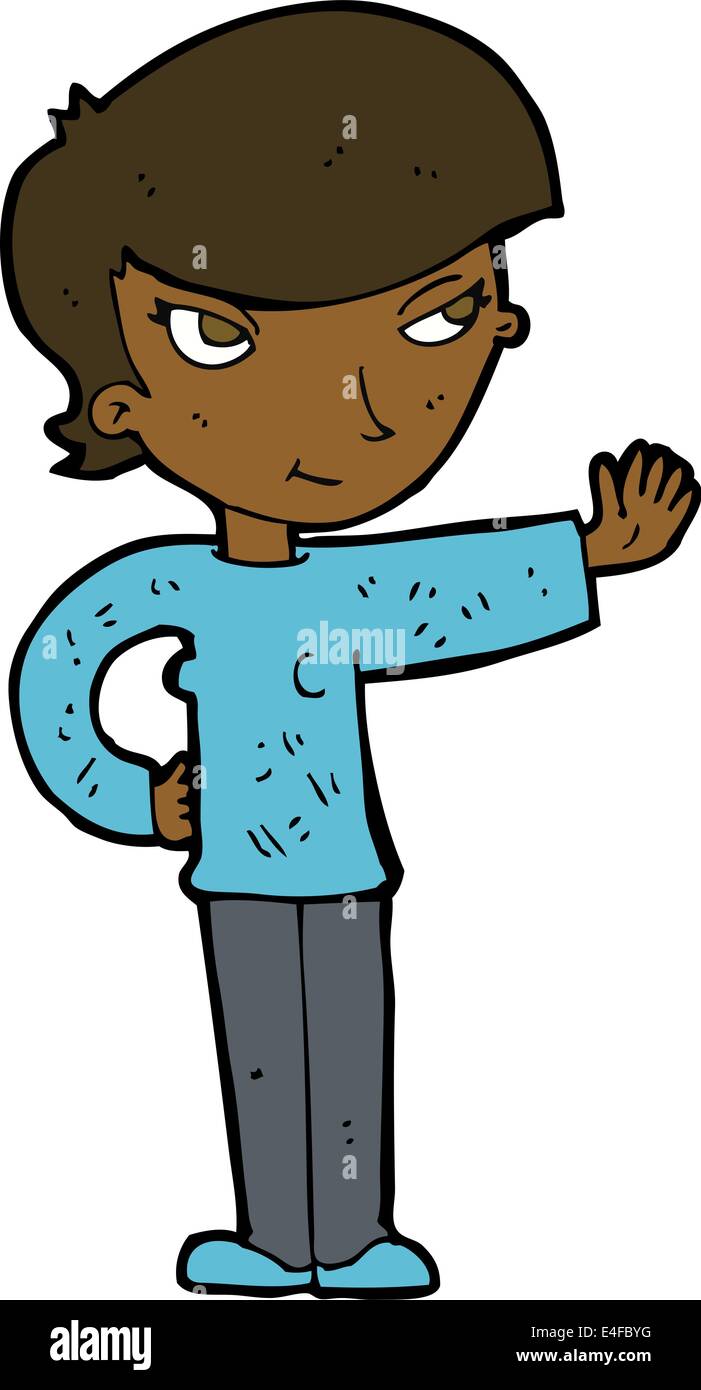 cartoon woman waving Stock Vector Image & Art - Alamy