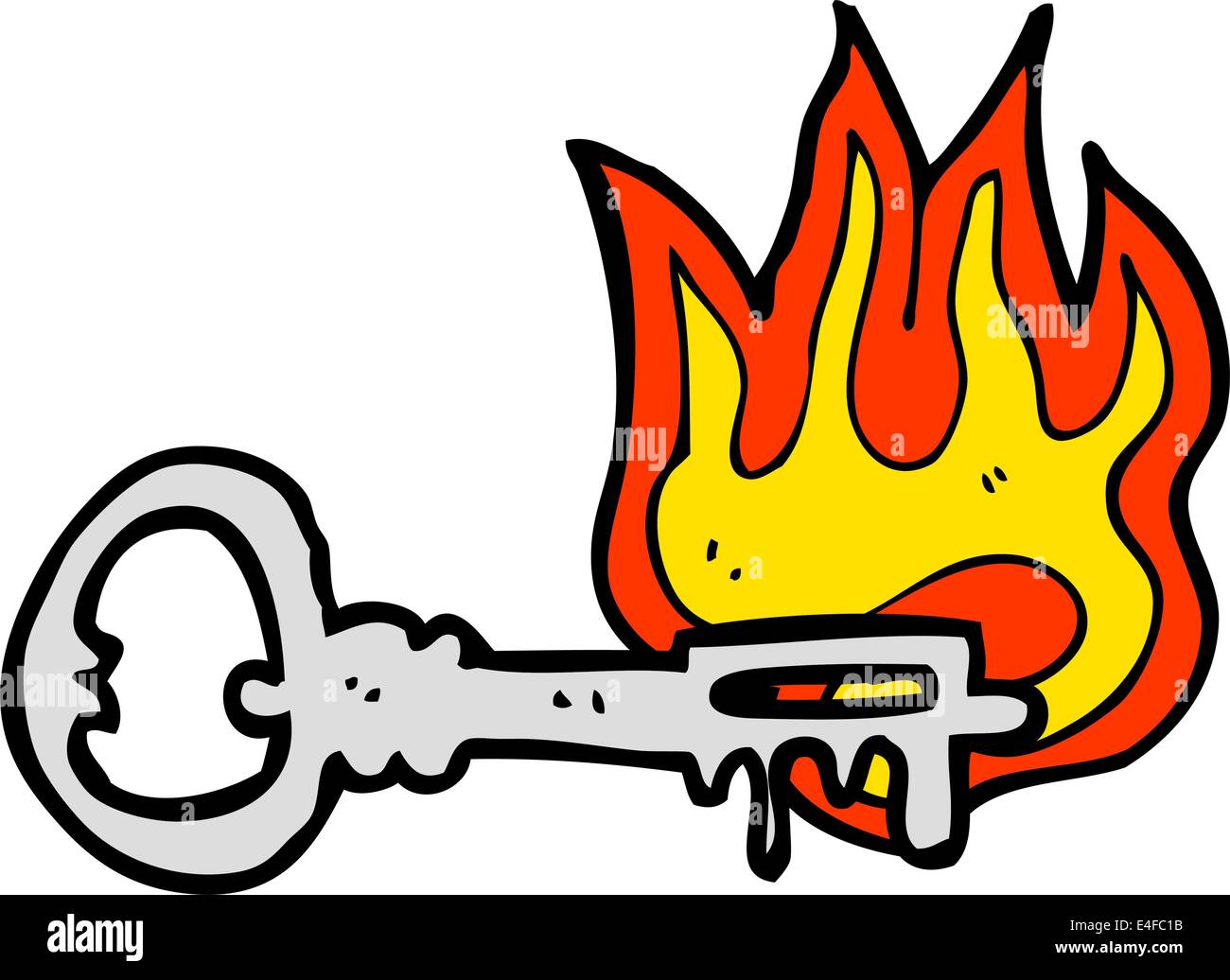 cartoon flaming key Stock Vector Image & Art - Alamy