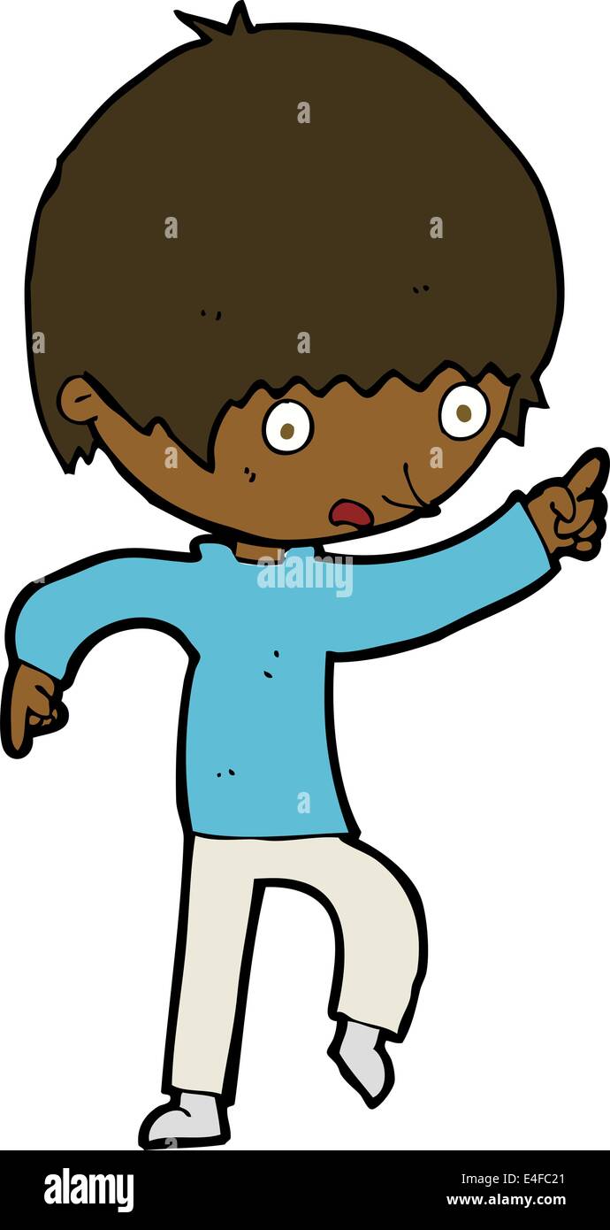cartoon worried boy pointing Stock Vector Image & Art - Alamy