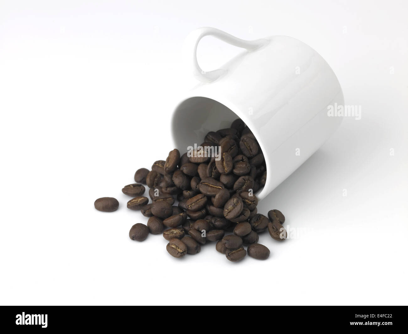 Flat coffee beans cup hi-res stock photography and images - Alamy