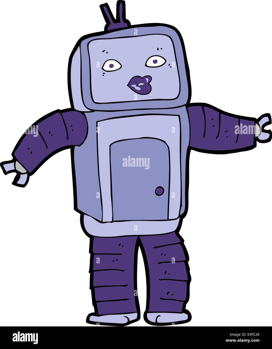 funny cartoon robot Stock Vector Image & Art - Alamy