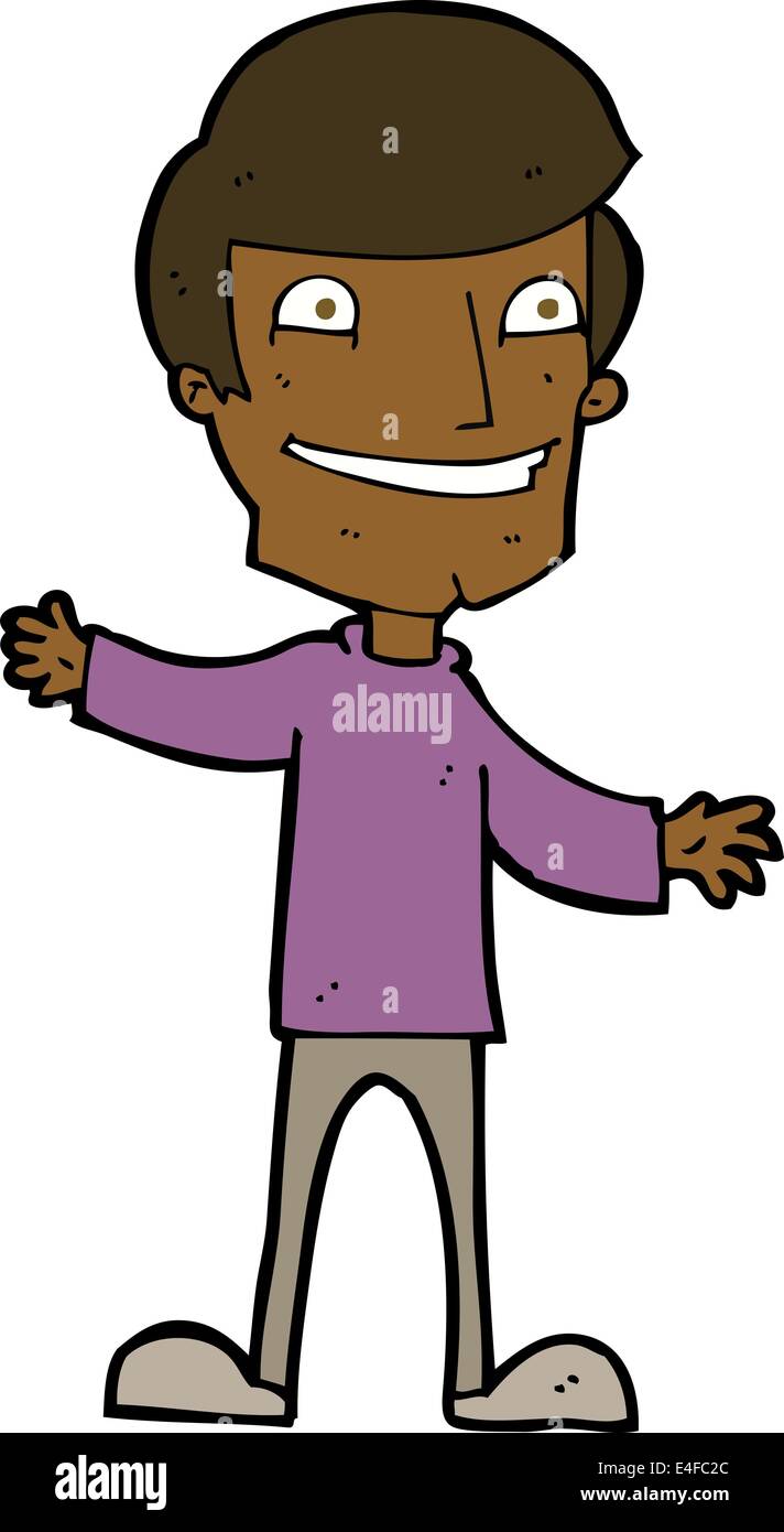 cartoon grinning man Stock Vector Image & Art - Alamy