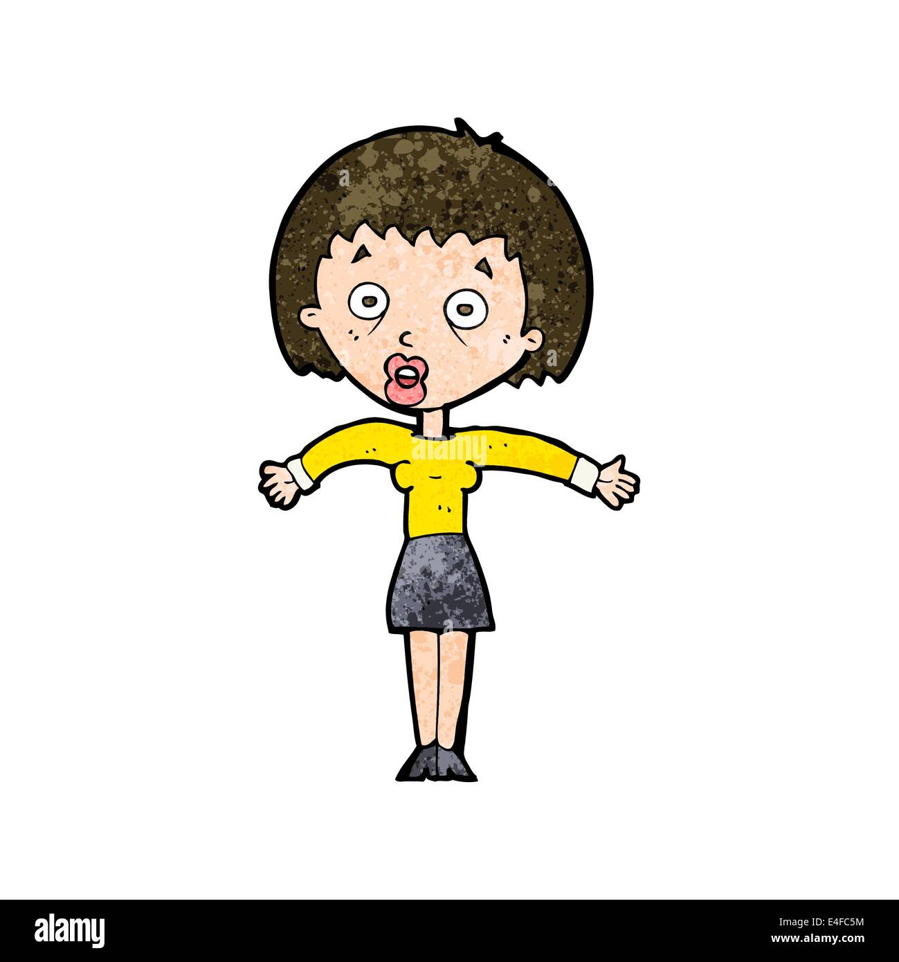 cartoon woman shrugging shoulders Stock Vector Image & Art - Alamy