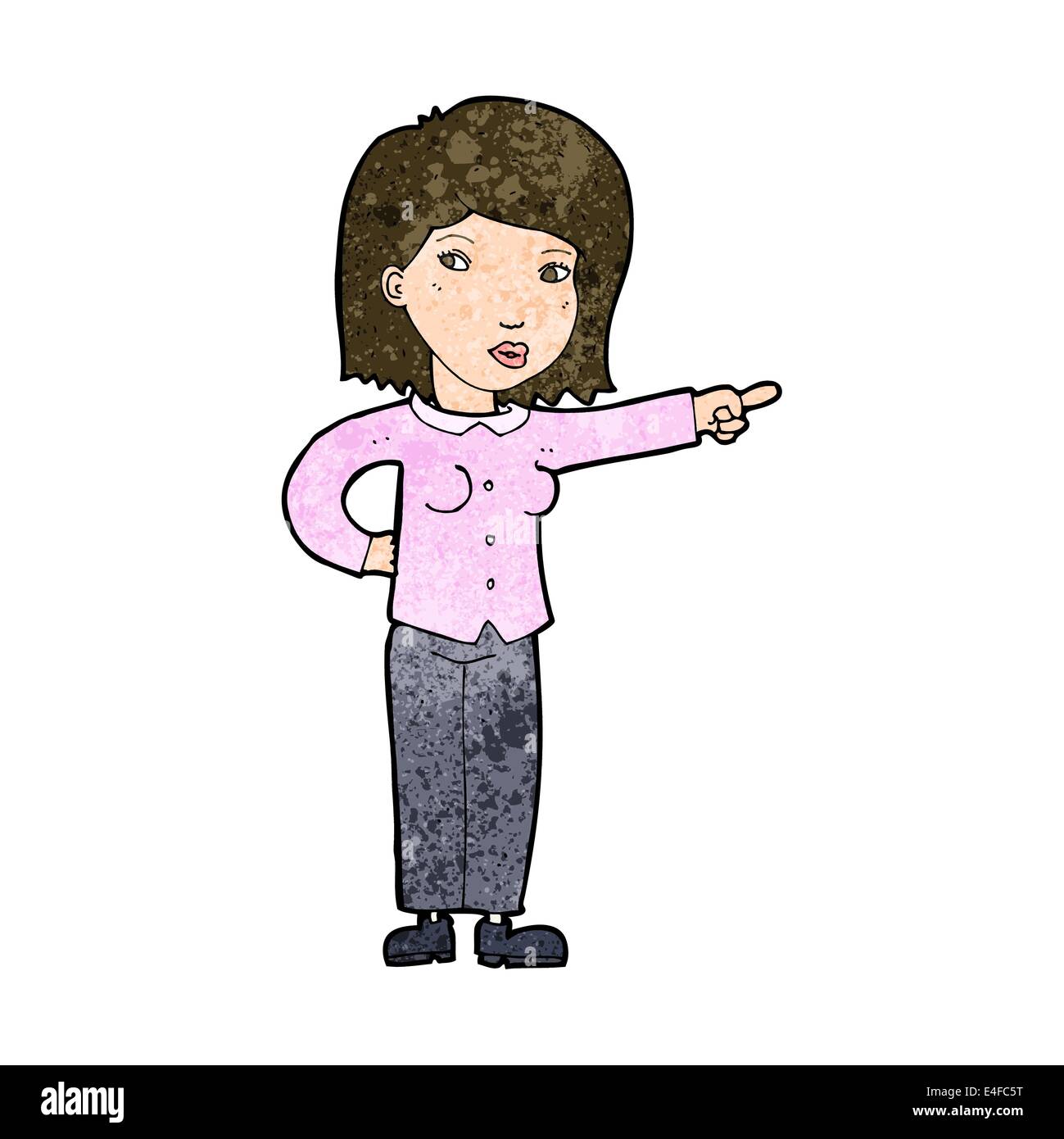 cartoon woman pointing Stock Vector Image & Art - Alamy