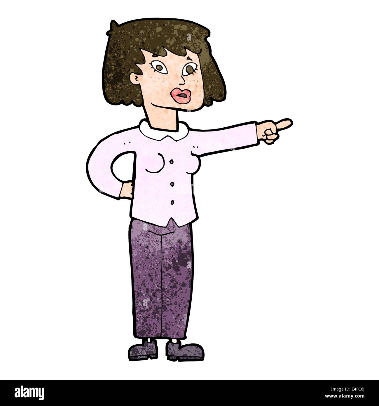 cartoon woman pointing Stock Vector Image & Art - Alamy