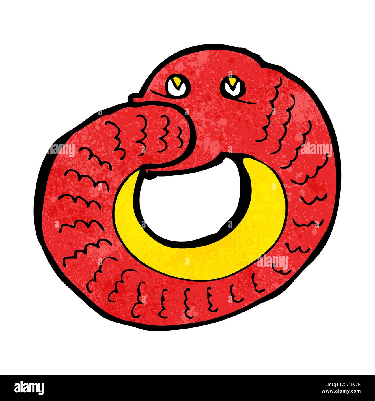 cartoon snake eating own tail Stock Vector Image & Art - Alamy