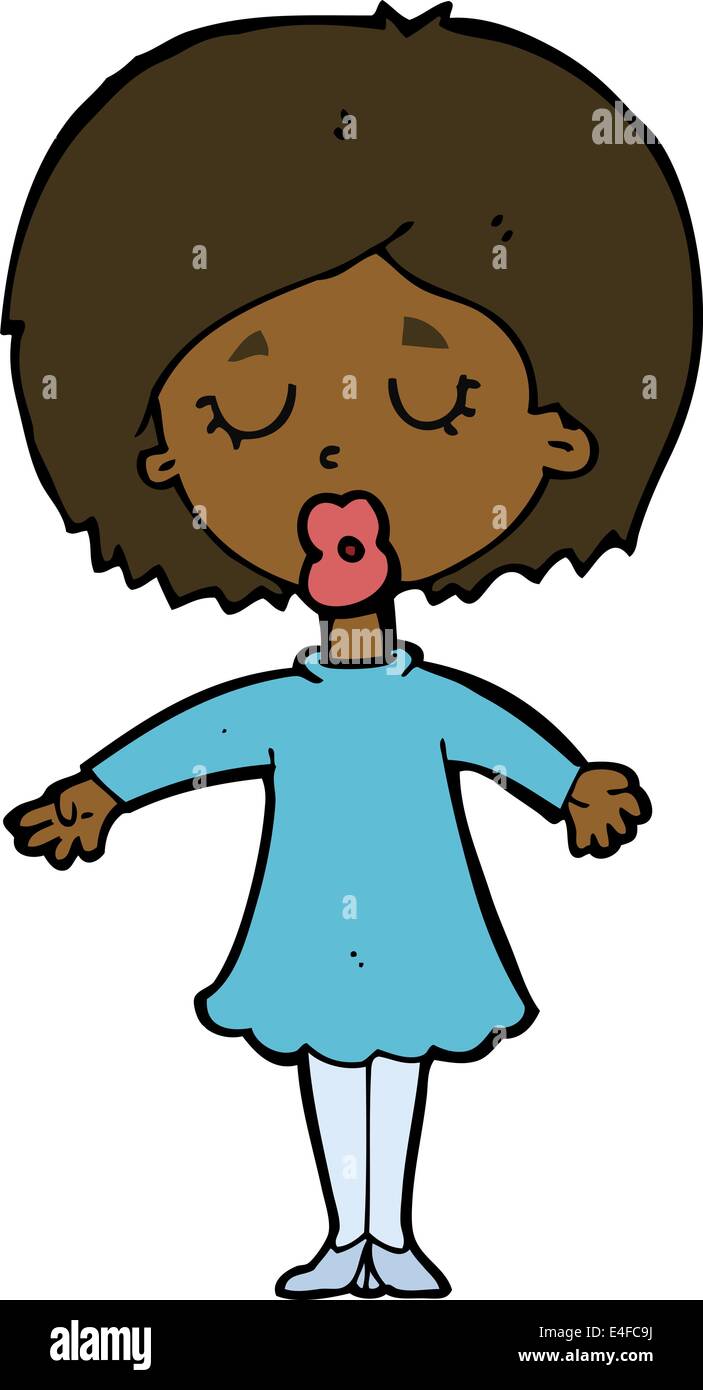 cartoon woman in dress Stock Vector Image & Art - Alamy