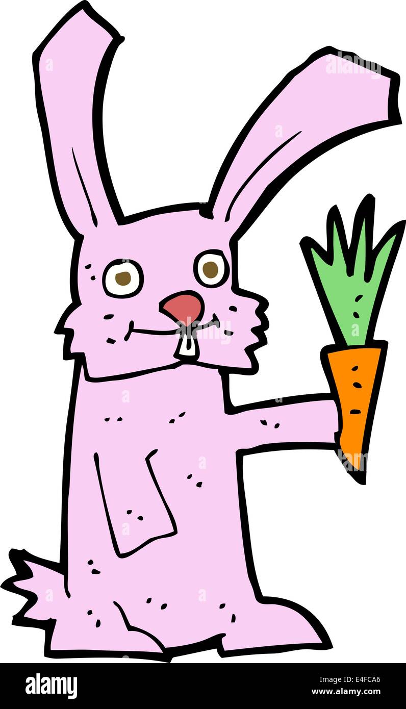 cartoon rabbit with carrot Stock Vector Image & Art - Alamy