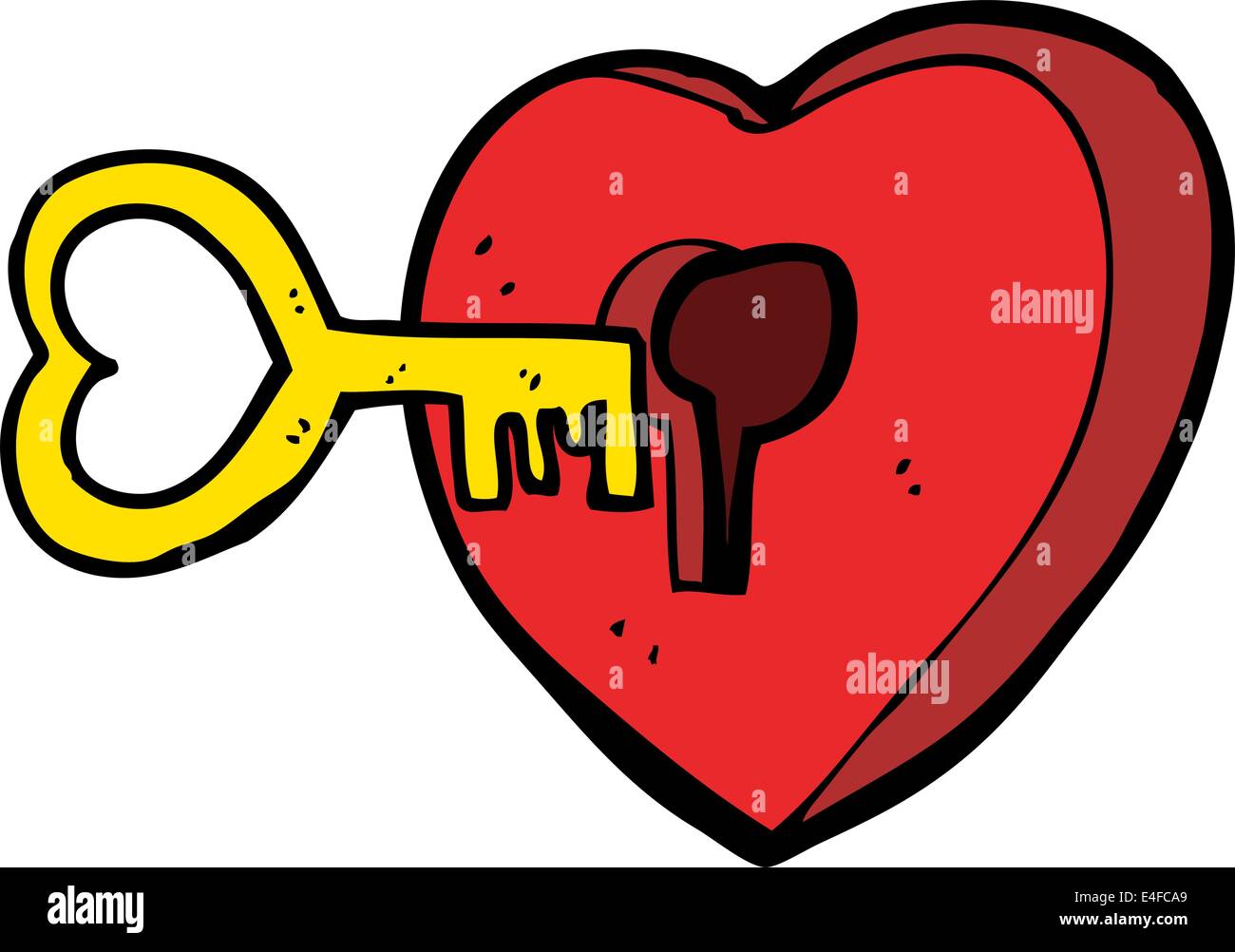 cartoon heart with key Stock Vector Image & Art - Alamy