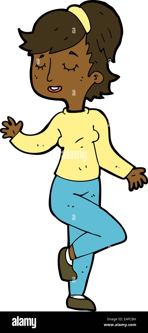 cartoon dancing woman Stock Vector Image & Art - Alamy