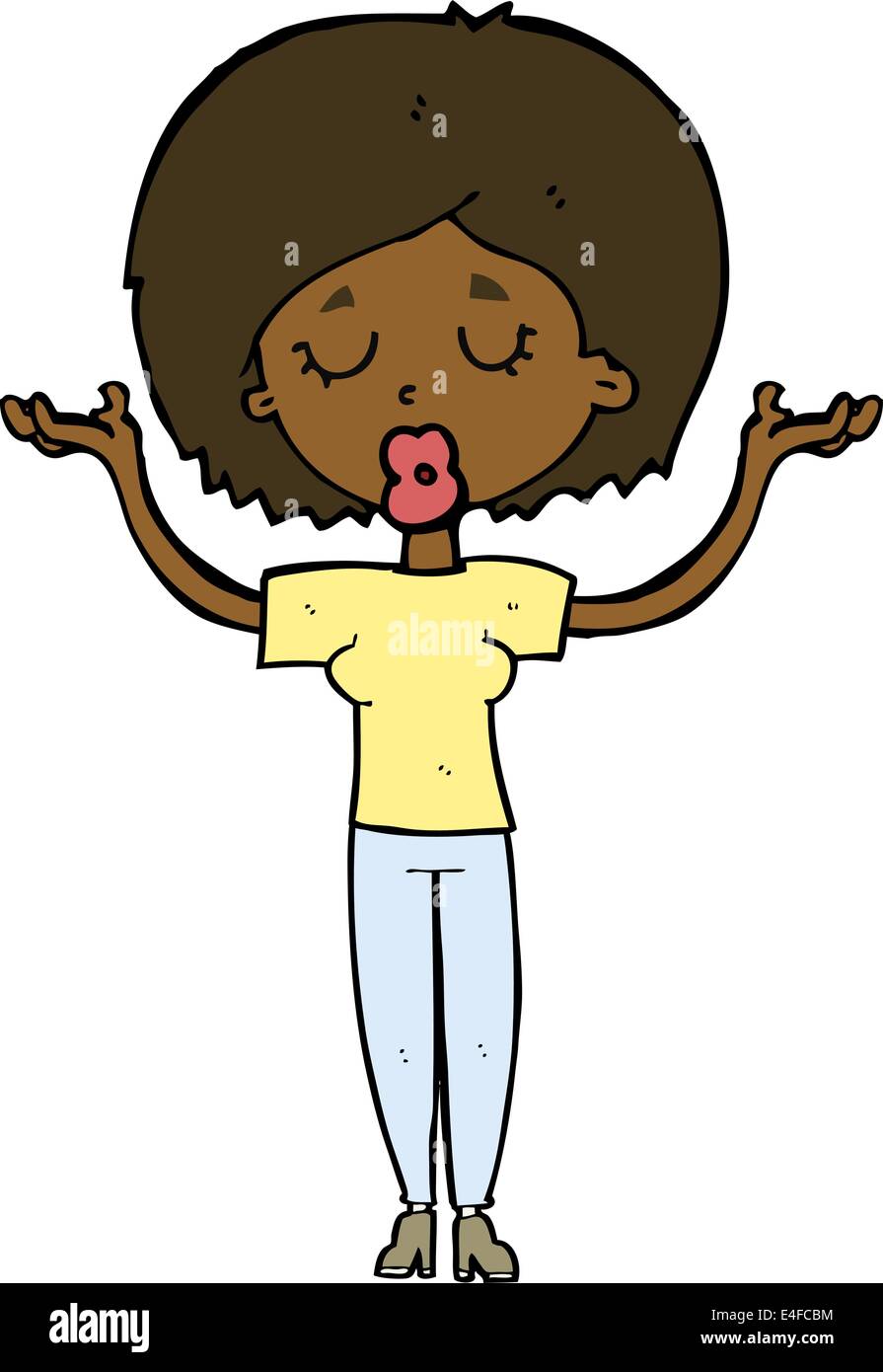 cartoon peaceful woman Stock Vector Image & Art - Alamy