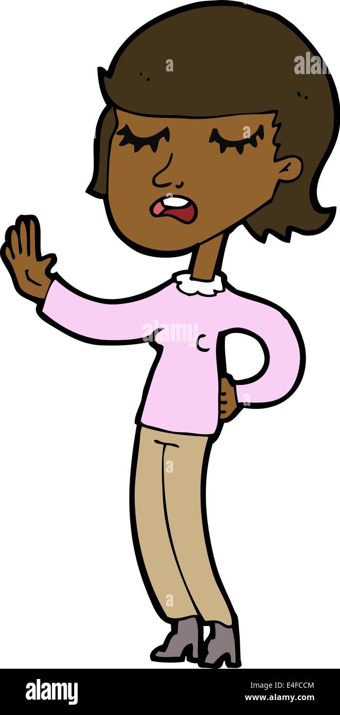 cartoon woman ignoring Stock Vector Image & Art - Alamy