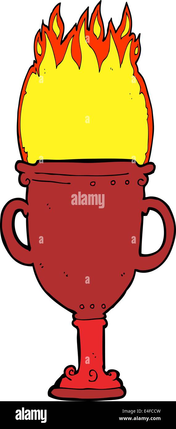 cartoon flaming trophy Stock Vector Image & Art - Alamy