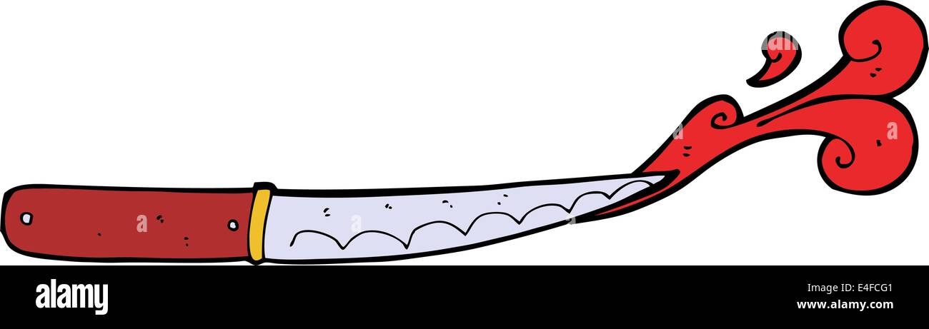 cartoon kitchen knife cutting Stock Vector Image & Art - Alamy