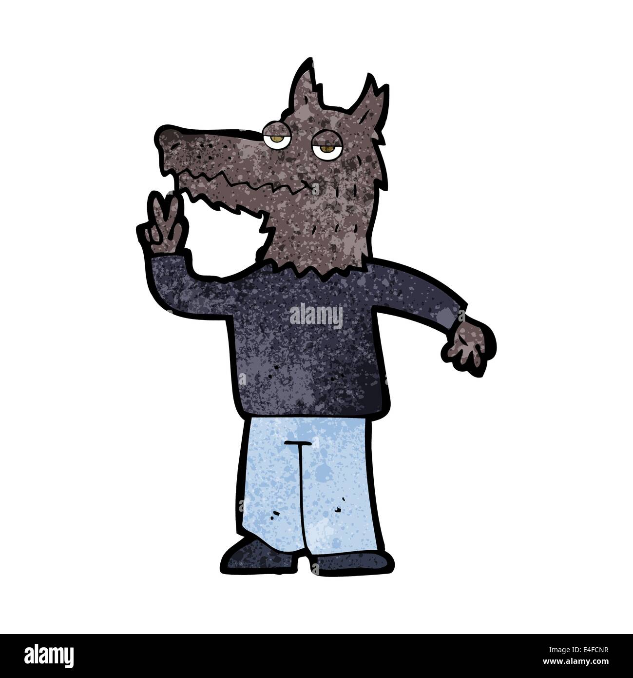 cartoon happy wolf man Stock Vector Image & Art - Alamy