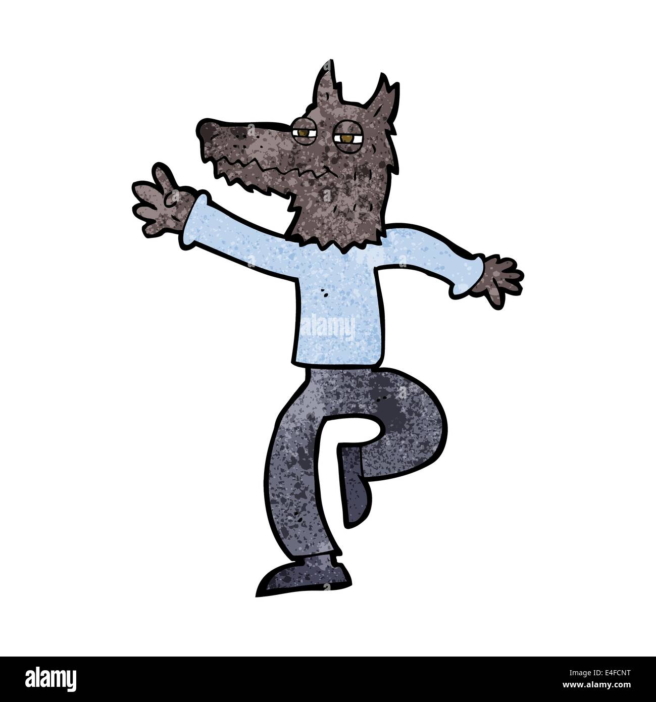 cartoon happy wolf man Stock Vector Image & Art - Alamy