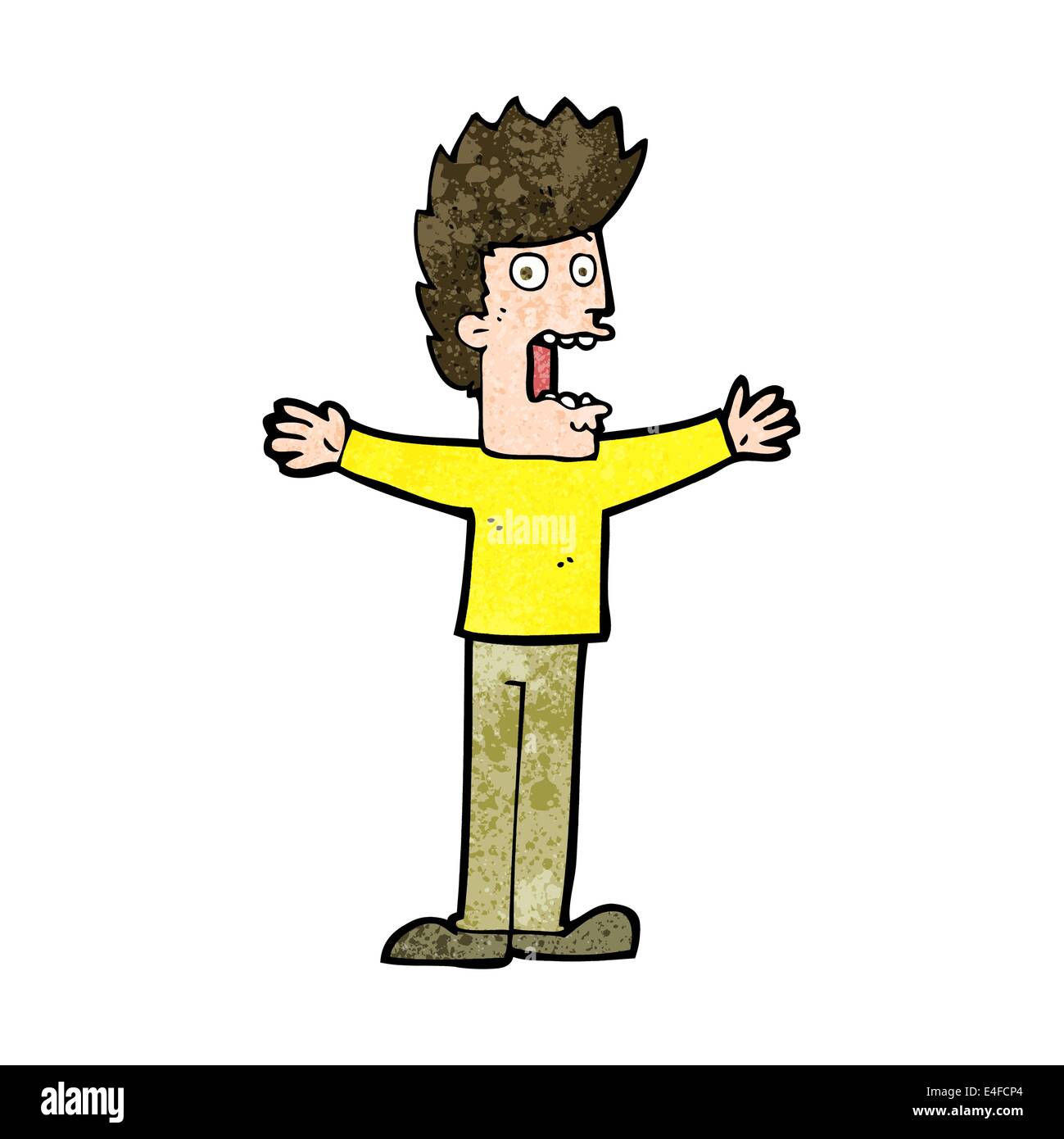 cartoon terrified man Stock Vector Image & Art - Alamy
