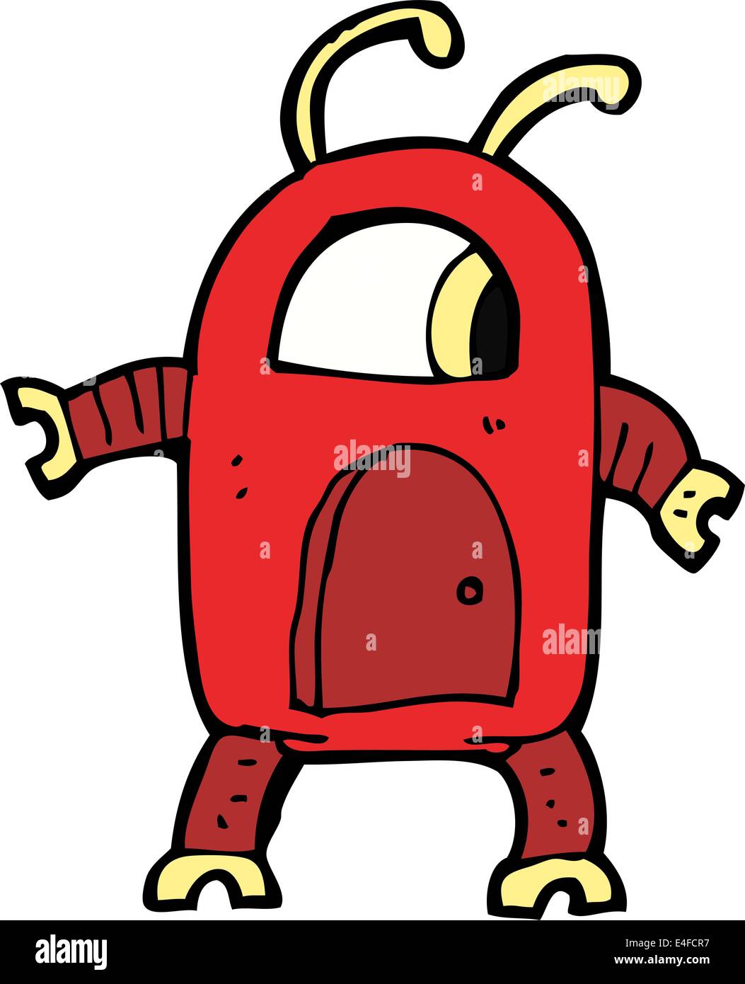 cartoon alien robot Stock Vector Image & Art - Alamy