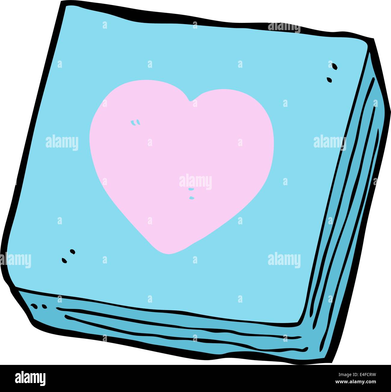 cartoon love heart notes pad Stock Vector Image & Art - Alamy