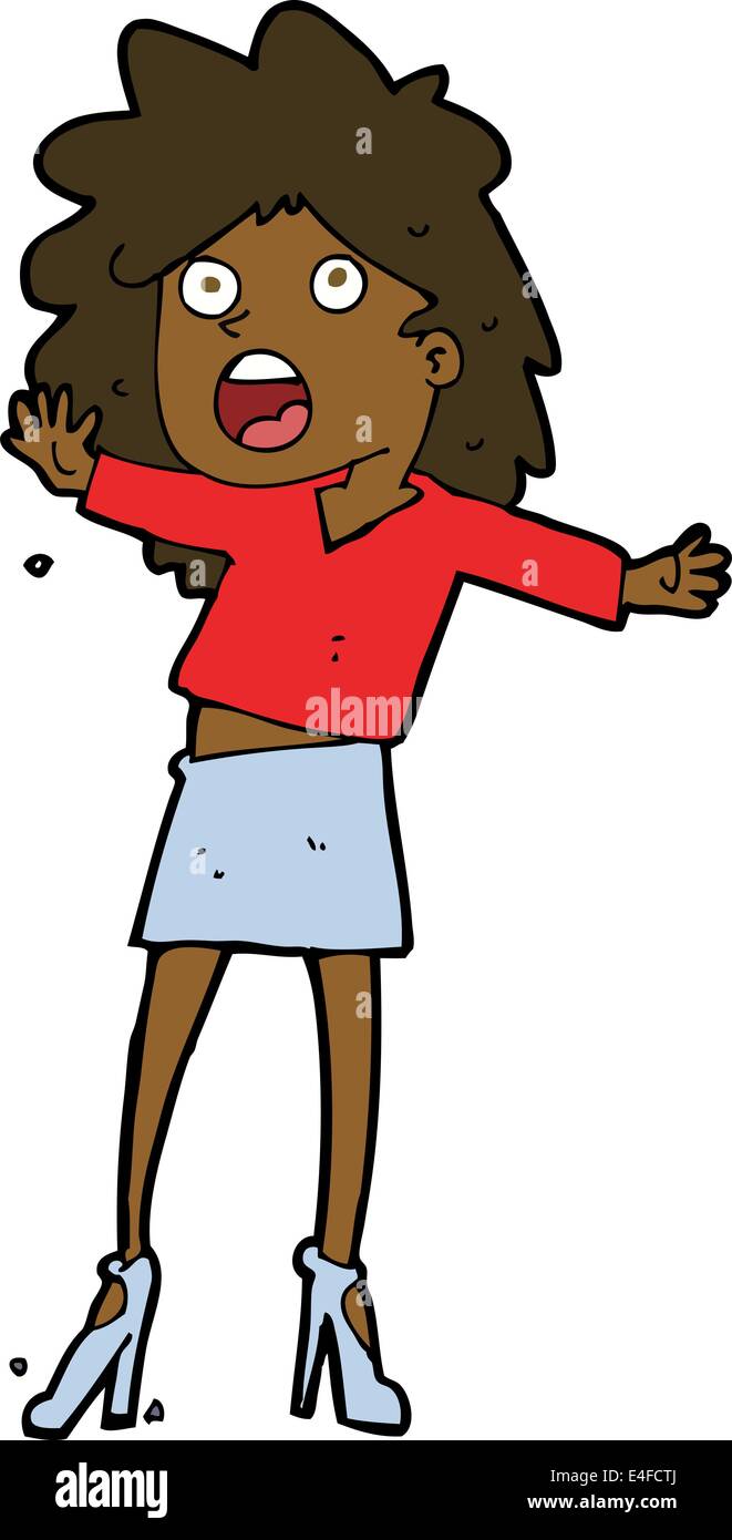 cartoon woman having trouble walking in heels Stock Vector Image & Art ...