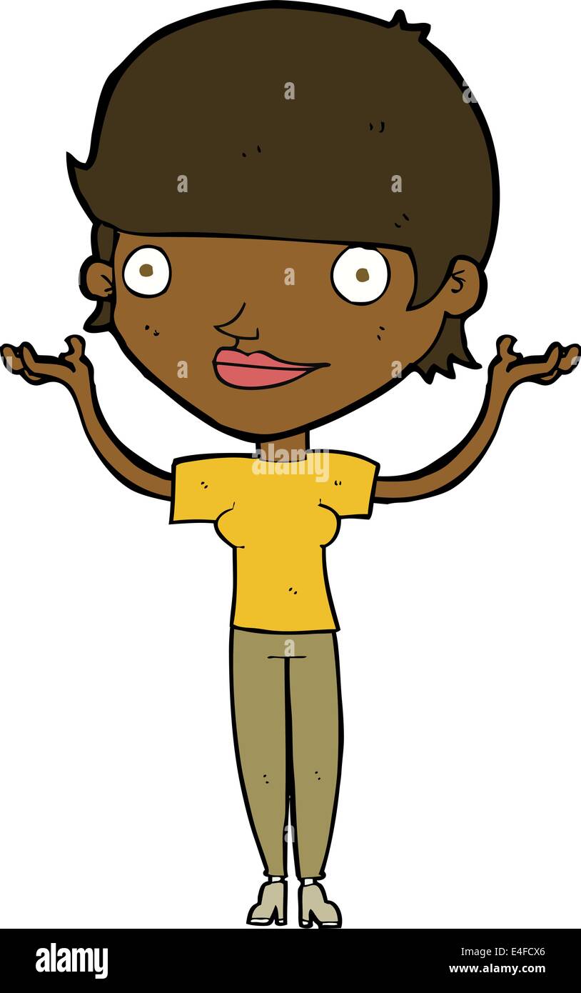 Cartoon woman holding arms in hi-res stock photography and images - Alamy