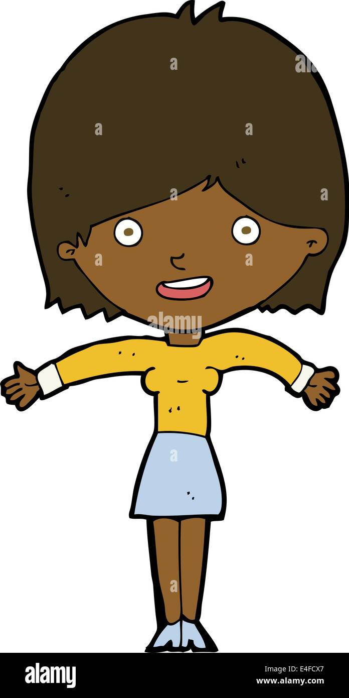 cartoon excited woman Stock Vector Image & Art - Alamy