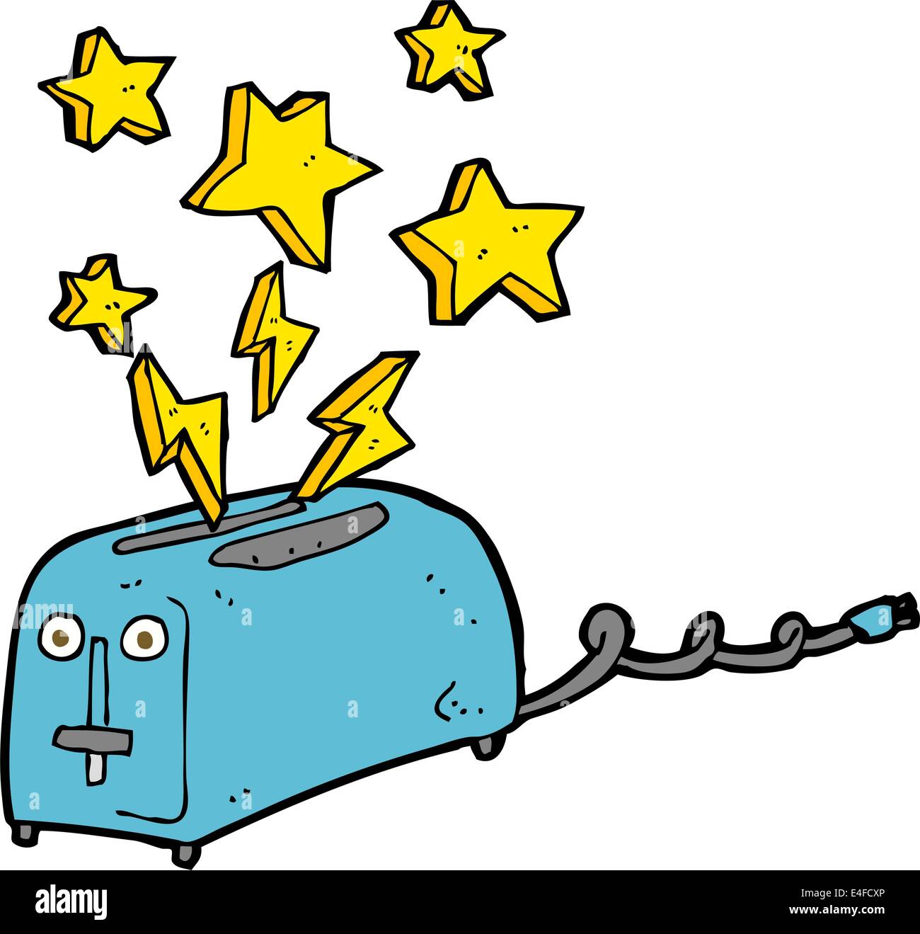 cartoon sparking toaster Stock Vector Image & Art - Alamy